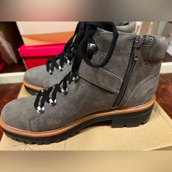 Indigo | Shoes | New Indigo Combat Boots Grey Lace Up | Poshmark
